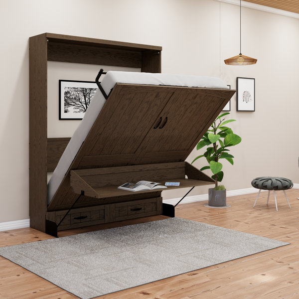 Hokku Designs Junxi Solid Wood Murphy Bed | Wayfair